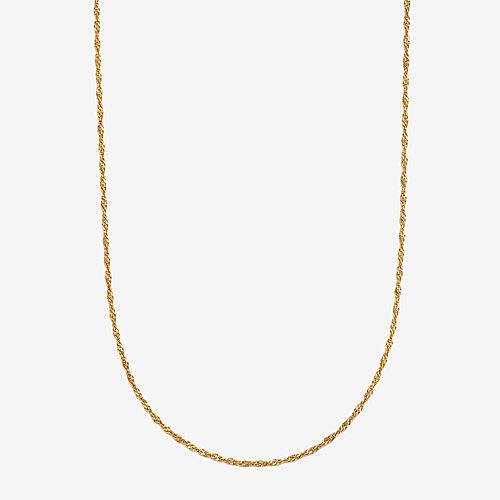 Click here for 14K Gold 16 - 18 Inch Solid Singapore Chain Neckla... prices