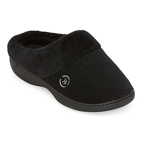 Click here for Isotoner Hoodback Womens Clog Slippers  7-8  Black prices