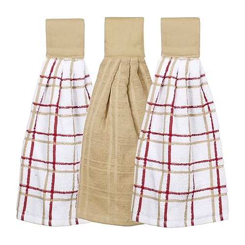 Click here for Ritz 3-pc. Kitchen Tie Towel Set  One Size  Brown prices