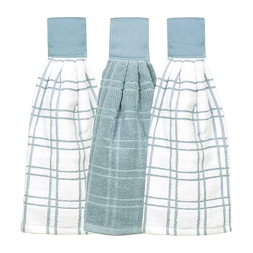 Click here for Ritz 3-pc. Kitchen Tie Towel Set  One Size  Blue prices