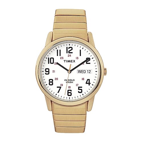 Click here for Timex Easy Reader Mens Gold-Tone Stainless Steel E... prices
