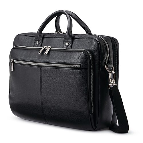 Click here for Samsonite Classic Leather Briefcase  One Size  Bla... prices
