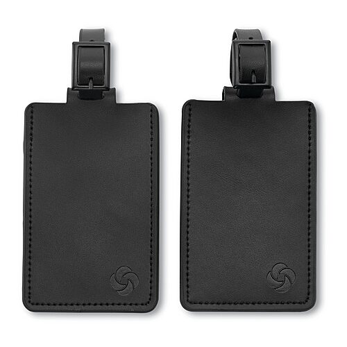 Click here for Samsonite 2 Pack Leather ID Tags  One Size  Black prices