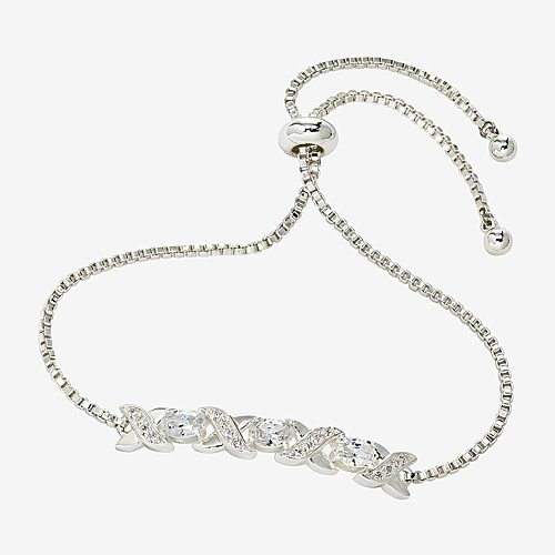 Click here for Sparkle Allure Womens Cubic Zirconia Bolo Bracelet... prices