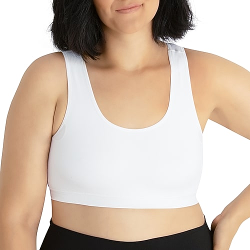 Leading Lady The Olivia - All-Around Support Comfort Sports Bra - 5504  Medium  White