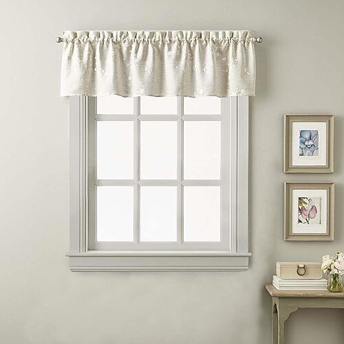 CHF Lynette Rod Pocket Tailored Valance  One Size  Beige