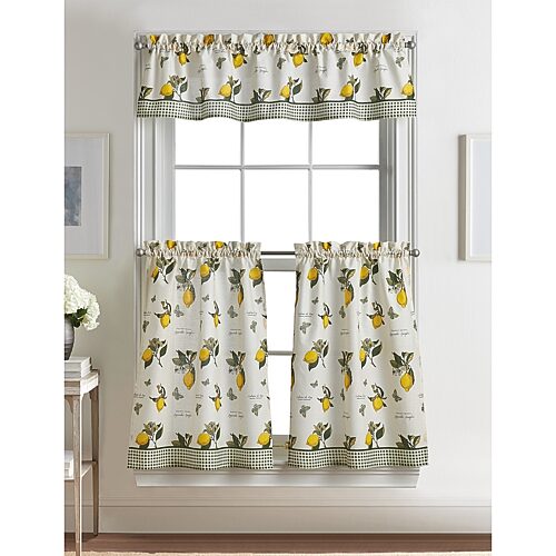 Click here for CHF Vintage Lemon 3-pc. Rod Pocket Window Tier  On... prices