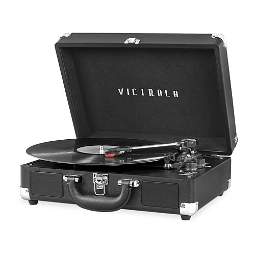 Victrola Solid Suitcase Bluetooth Record Player - Black