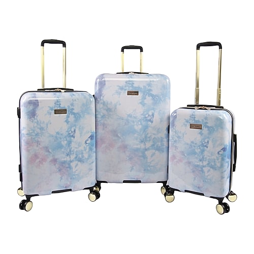Printed 3-Pc. Hardside Luggage Set - Purple