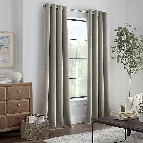 Click here for Linden Street Gwen Basketweave Grommet Top Light-F... prices
