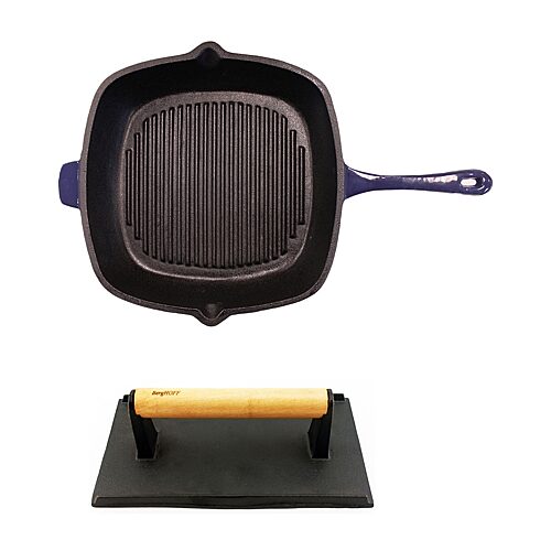 Click here for BergHOFF Neo Cast Iron Grill Pan and Bacon/Steak P... prices