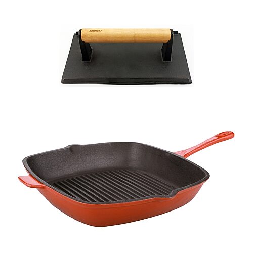 Click here for BergHOFF Neo Cast Iron Grill Pan and Bacon/Steak P... prices