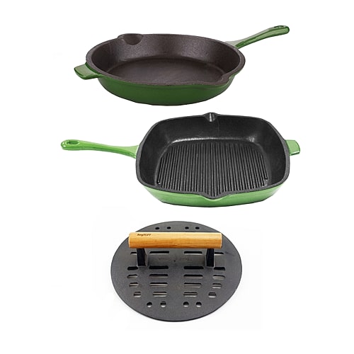 Click here for BergHOFF Neo Cast Iron 3-pc. Grill Pan and Slotted... prices