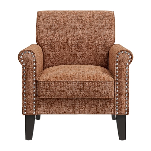 Click here for Jean Traditional Rolled Arm Accent Chair with Pewt... prices