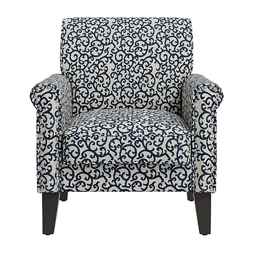Click here for Jean Traditional Rolled Arm Accent Chair with Pewt... prices