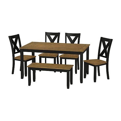 Click here for Sofia 6-pc. Rectangular Dining Set  One Size  Brow... prices