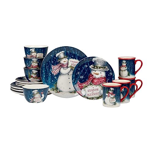 Click here for Certified International Snowman Greetings 16 Pc. D... prices