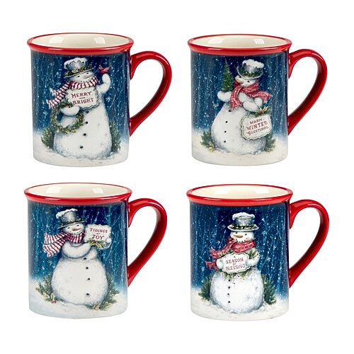 Click here for Certified International Snowman Greetings 4-pc. Ho... prices