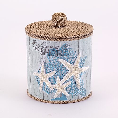 Click here for Avanti Beachcomber Seashells Resin Covered Jar - S... prices