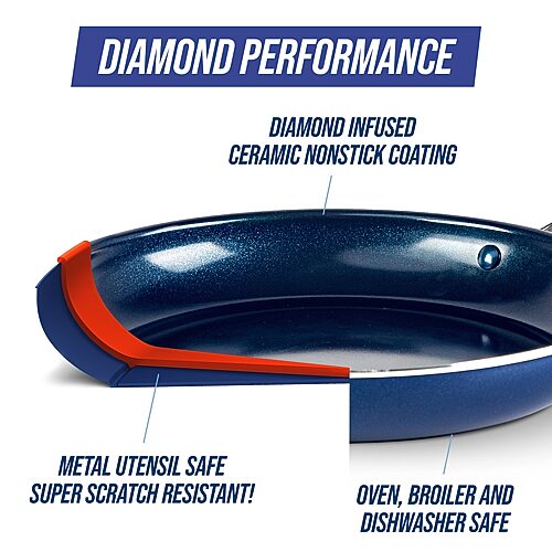 Click here for Blue Diamond 12 Open Fry Pan - Blue prices