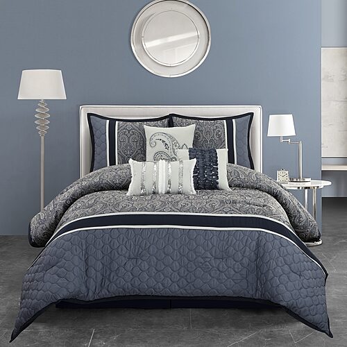 Click here for Stratford Park Gustave 7pc Midweight Comforter Set... prices