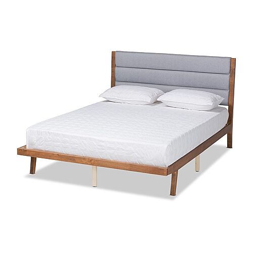 Jarlan Upholstered Rectangle Bed  One Size  Gray