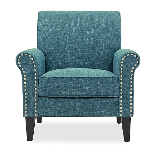 Click here for Jean Traditional Rolled Arm Accent Chair with Pewt... prices
