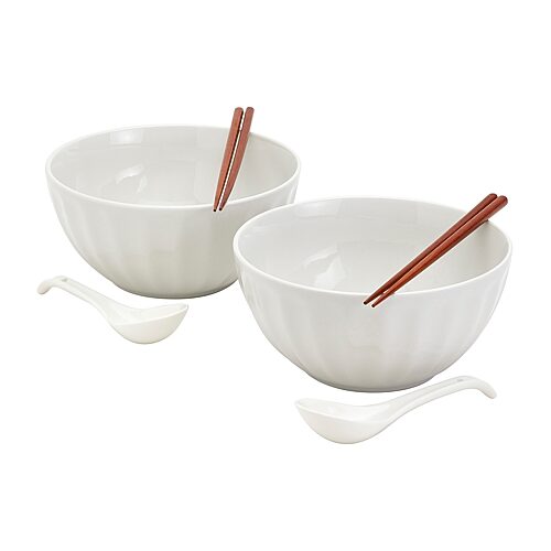 Click here for Infuse Asian Ceramic 8 Piece Ramen Bowl Set - Whit... prices