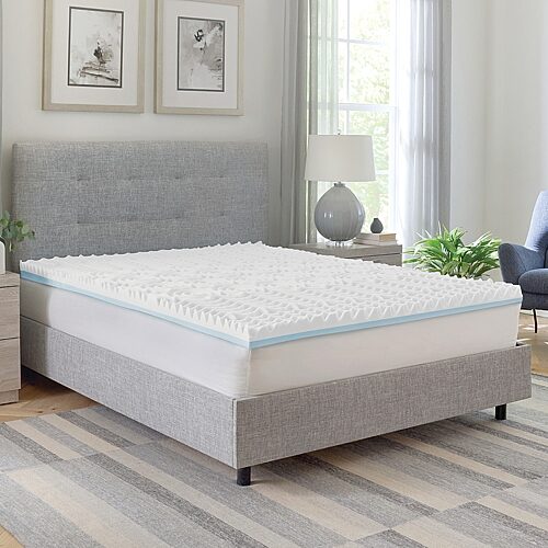 ProSleep 3 Reversible Dual Sided Memory Foam Mattress Topper  King - White