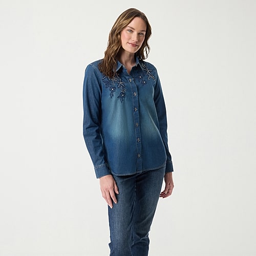 Click here for Gloria Vanderbilt Womens Long Sleeve Regular Fit B... prices