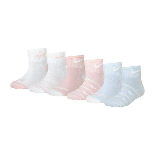 Click here for Nike Little Girls Ankle Socks  6 Pack - White/Pink... prices