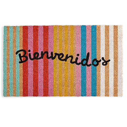 Click here for Outdoor Oasis Coir Striped Doormat  One Size  Blue prices