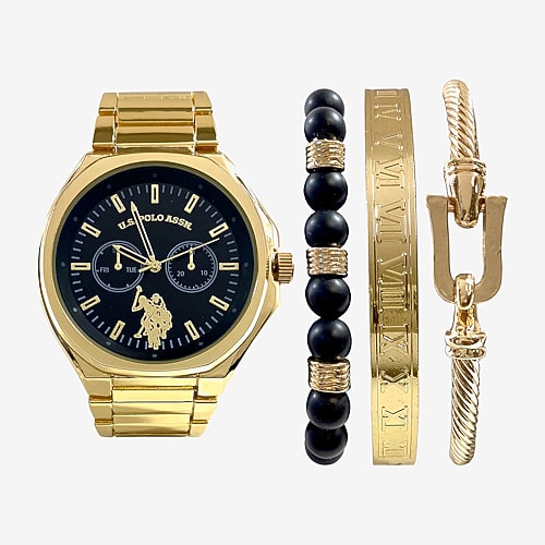 Click here for U.S. Polo Assn. Mens Gold Tone Strap Watch Usc2024... prices