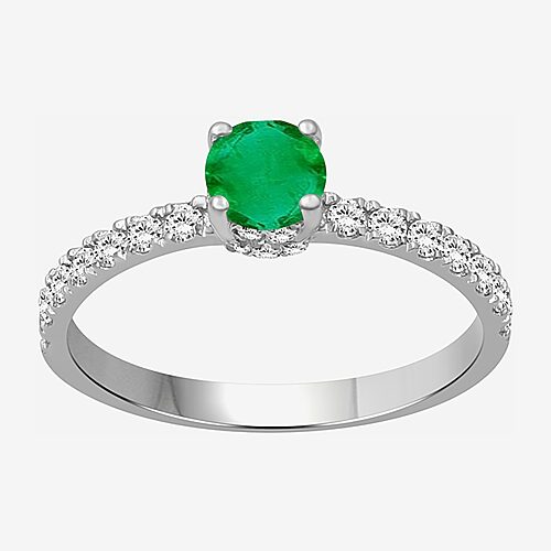 Click here for Womens 2 CT. T.W. Genuine Green Emerald 10K Gold R... prices