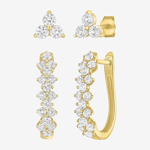 Click here for Yes  Please! Womens Lab Created White Sapphire 14K... prices