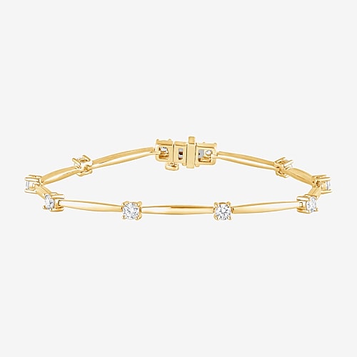 Click here for (F/Vs2) Womens 14K Gold Over Silver 7 Inch Solid C... prices