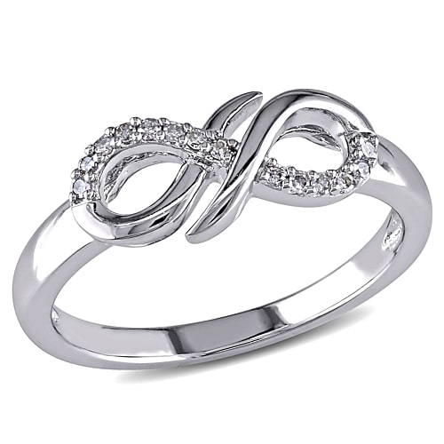 Click here for Womens Diamond Accent Natural White Diamond Sterli... prices