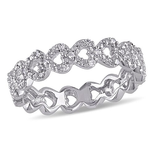 Click here for Womens Diamond Accent Natural White Diamond Sterli... prices