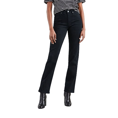 Click here for Levis Womens 724 High Rise Straight Jeans  33  Bla... prices