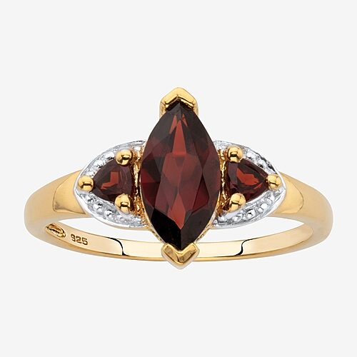 Click here for Womens Genuine Red Garnet 14K Gold Over Silver Coc... prices