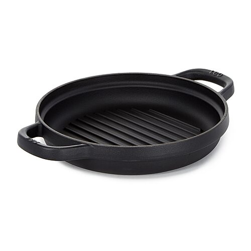 BergHOFF Graphite Enamel Cast Iron Round Grill Pan 10.25 - Black