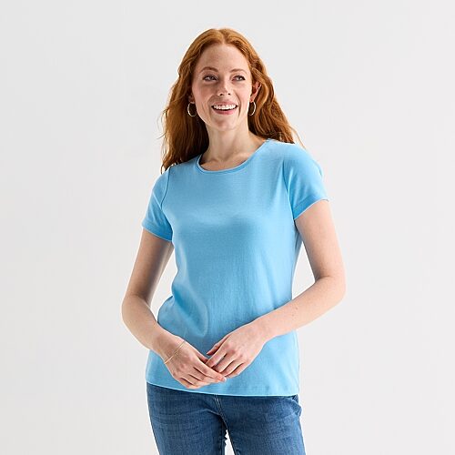 Click here for St. Johns Bay Womens Crew Neck Short Sleeve T-Shir... prices