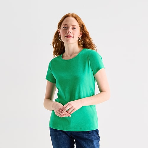 Click here for St. Johns Bay Womens Crew Neck Short Sleeve T-Shir... prices