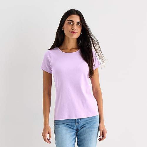 Click here for St. Johns Bay Womens Crew Neck Short Sleeve T-Shir... prices
