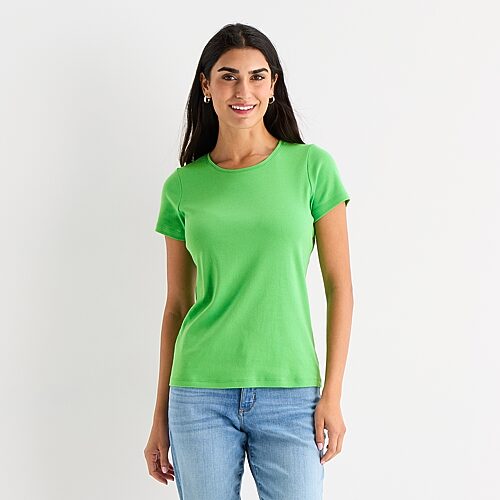 Click here for St. Johns Bay Womens Crew Neck Short Sleeve T-Shir... prices