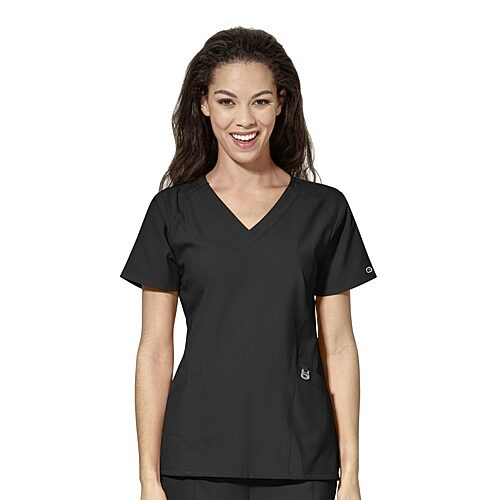 Click here for Wink Plus Size W123 Stylized V-Neck Scrub Top - Bl... prices