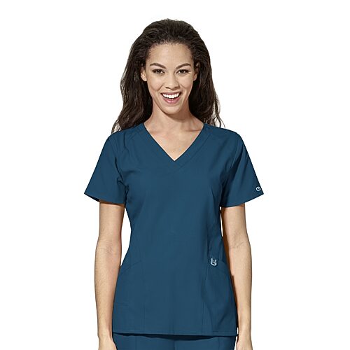 Click here for Wink Plus Size W123 Stylized V-Neck Scrub Top - Ca... prices
