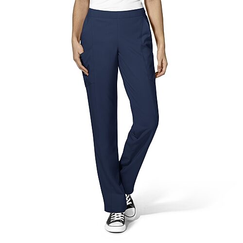 Click here for Wink Petite W123 Flat Front Cargo Scrub Pant - Nav... prices