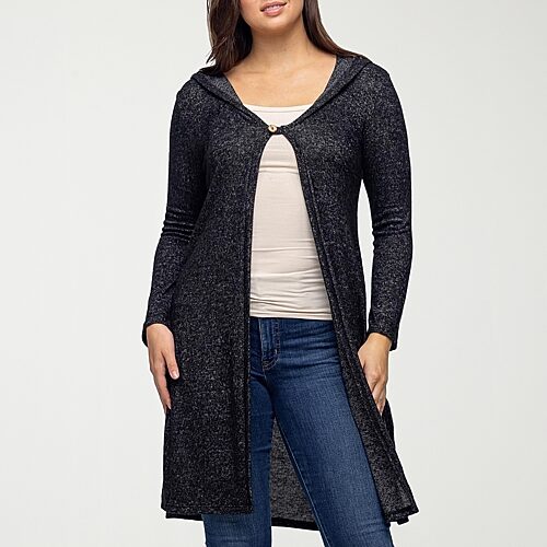 Click here for Womens 24/7 Comfort Apparel Long Sleeve Hooded Car... prices