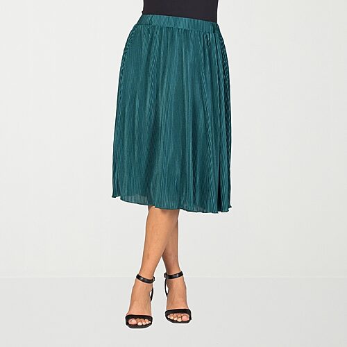 Click here for Womens 24/7 Comfort Apparel Pleated Party Midi Ski... prices